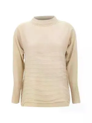 ELENA MIRÒ Long-sleeve Textured-knit Sweater - Neutrals
