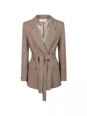 Peserico Belted Notch-lapel Blazer
