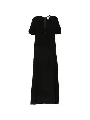 Isabel Marant Étoile Cut-out Puff-sleeve Dress - Black