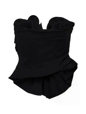 Magda Butrym Rose-detail Strapless Top