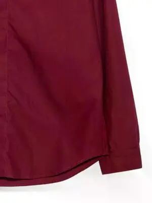 COSTUMEIN Mandarin-collar Concealed-fastening Shirt - Red