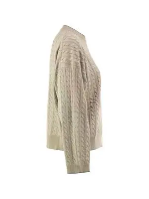 Brunello Cucinelli Cable-knit Shimmering Cotton Sweater