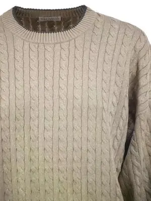 Brunello Cucinelli Cable-knit Shimmering Cotton Sweater