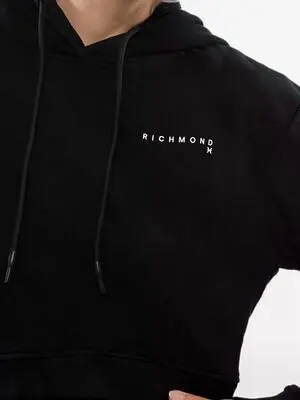 John Richmond Logo-print Cropped Hoodie