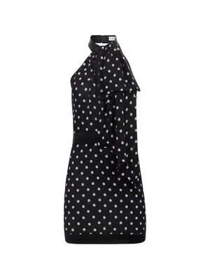 Nina Ricci Polka-dot Halterneck Mini Dress