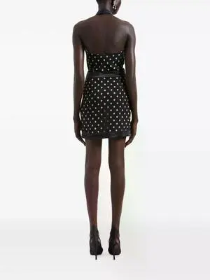Nina Ricci Polka-dot Halterneck Mini Dress