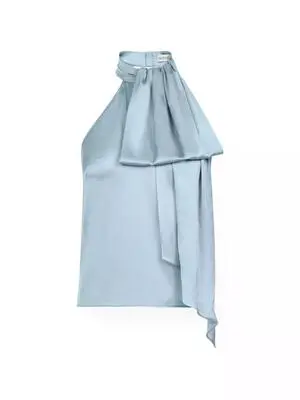 Nina Ricci Halterneck Satin Top - Blue