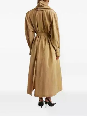 Magda Butrym Belted Shawl-collar Trench Coat