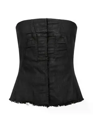 Rick Owens Splintered Bustier Top - Black