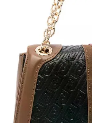 Liu Jo Monogram-embossed Stripe-detail Shoulder Bag