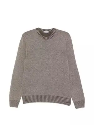 VENGERA Ribbed-knit Trim Sweater - Brown