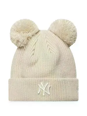 New Era Double Pom-pom Beanie Hat - Neutrals