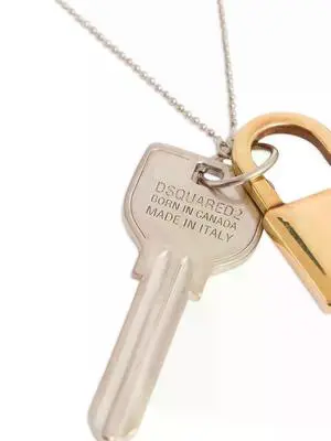 Dsquared2 Lock And Key Necklace With Matchstick Charm
