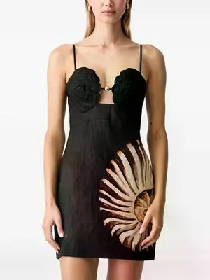 Farm Rio Seashell-print Mini Dress