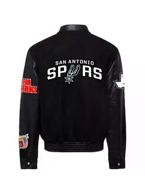 JEFF HAMILTON San Antonio Spurs Logo-patch Bomber Jacket