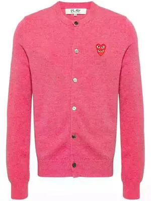 Comme Des Garçons Play Heart-patch Button-up Cardigan