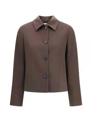 LARDINI Button-fastening Collared Jacket - Brown