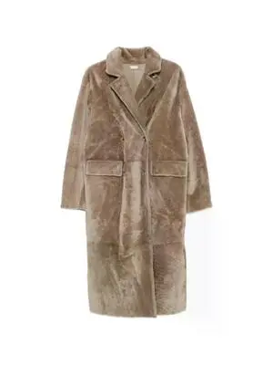 UTZON Double-breasted Shearling Coat