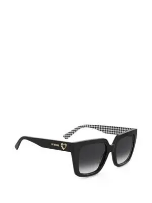 Moschino Square-frame Heart-motif Sunglasses