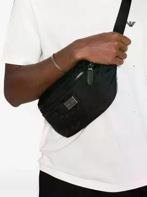 Emporio Armani Monogram-pattern Logo-plaque Belt Bag