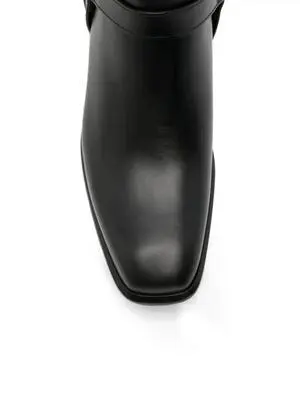 Fendi Double O Leather Ankle Boots