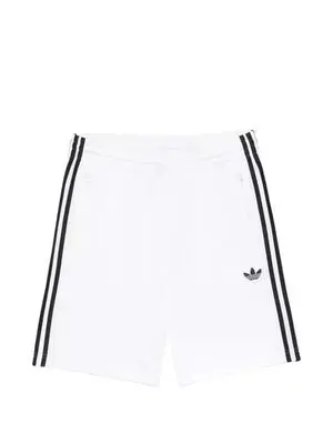 Adidas Side-stripe Logo-print Shorts - White