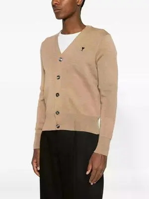 AMI Paris De Coeur V-neck Cardigan