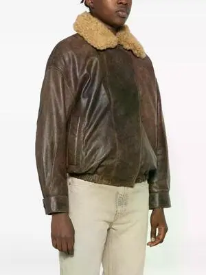 R13 Shearling-collar Leather Jacket