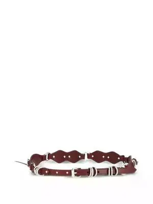 Isabel Marant Étoile Bolton Eyelet-embellished Leather Belt - Red