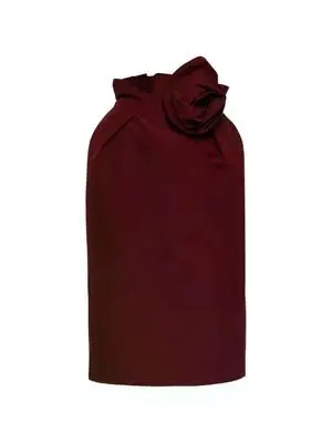 Magda Butrym Gathered Waistband Midi Skirt With Flower Detail