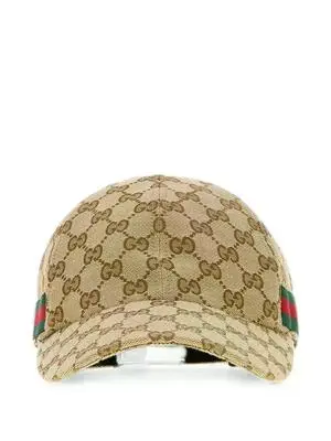 Gucci Gg Baseball Hat With Web - Neutrals