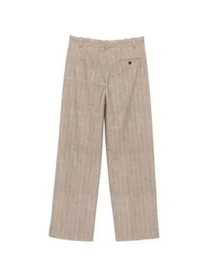 CIRCOLO 1901 Herringbone-pattern Straight-leg Trousers