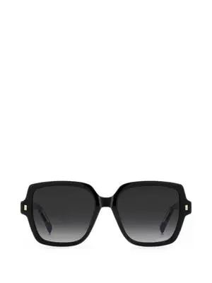 Missoni Square Frame Sunglasses With Engraved Logo - Black