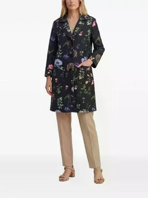 MAX&CO. Floral-print Patch-pocket Coat