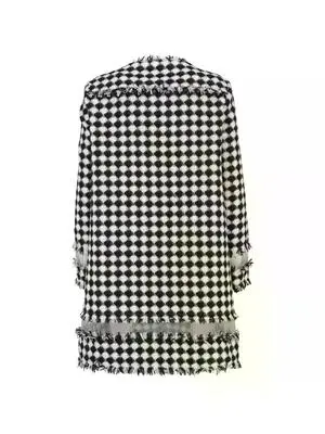 MSGM Tweed Frayed Coat
