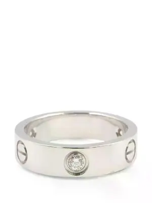 Cartier 2010s Love Diamond Ring - Silver
