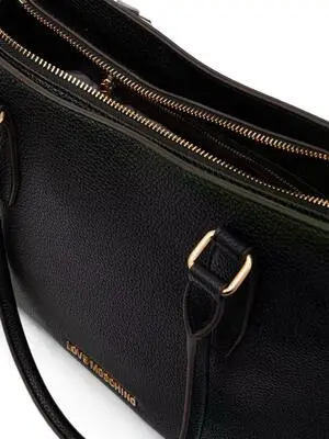 Moschino Buckle-detail Pebbled-effect Tote Bag
