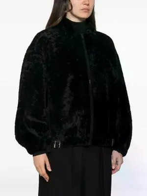 Simonette Ravizza Strappy Buckle-detail Fur Jacket