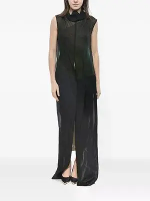 DI STAVNITSER Asymmetric Sleeveless High Neck Top