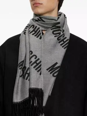 Moschino Monogram-print Fringed Scarf