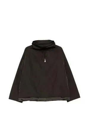 Carven Pearl Pendant Funnel Neck Raincoat