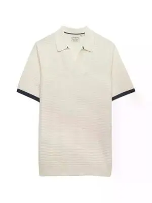 Superdry Johnny Collar Knitted Polo Shirt - Neutrals