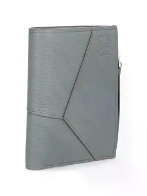 Loewe Puzzle Slim Compact Wallet In Supple Grained Calfskin