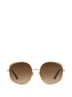TOM FORD Geometric-frame Sunglasses - Gold