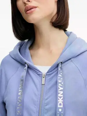 Dkny Logo Drawstring Hooded Top