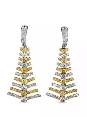HYT JEWELRY Diamond Drop Earrings - Silver