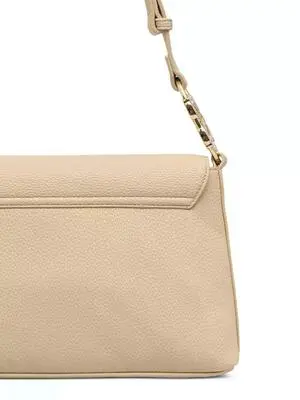 Moschino Logo-plaque Pebbled Shoulder Bag