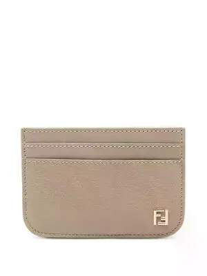 Fendi Logo-plaque Cardholder - Neutrals