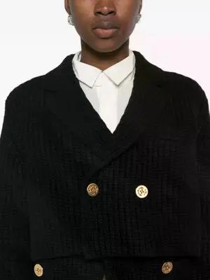 Sacai Double-breasted Ribbed Cardigan