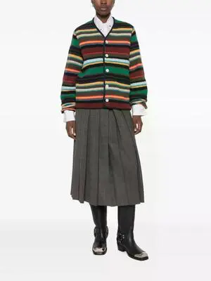 Sacai Striped V-neck Cardigan